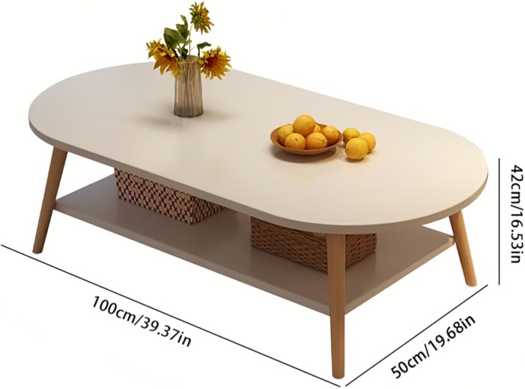 Multi-Level Side Table – Space-Saving Modern Design with Dual Shelves ...